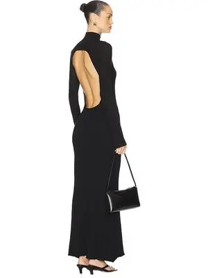 RUNAWAY THE LABEL Martina Knit Maxi Dress - Black