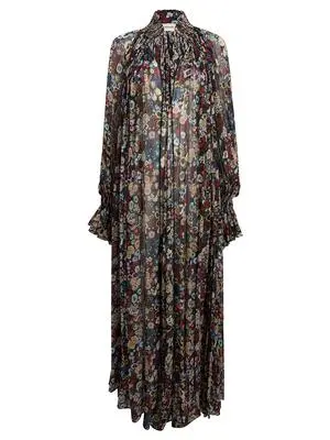Khaite Edgar Maxi Dress - Black Multi