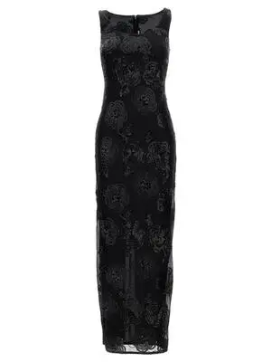 ROTATE BY BIRGER CHRISTENSEN Maxi Dress With Bead Detailing - Black