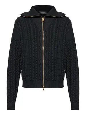 VERSACE Cardigan With Decorative Knit
