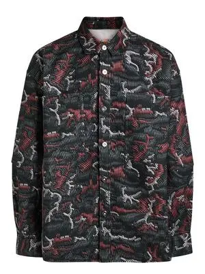 PDF CHANNEL Raf Patterned Cotton Overshirt - Multicoloured 1