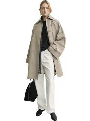 TOTEME Nylon Car Coat With Detachable Lining - Taupe