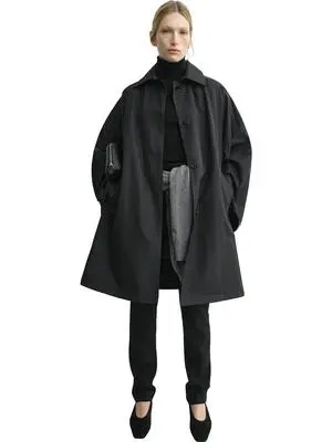 TOTEME Weather-resistant Nylon Car Coat - Black