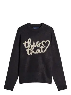 THISISNEVERTHAT Heart Logo Knit Jumper - Dark Navy