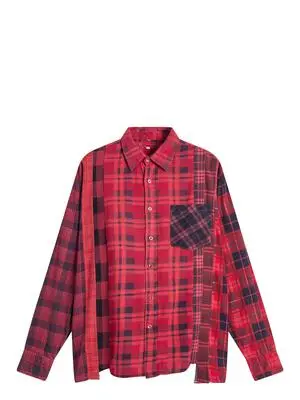Needles 7 Cuts Over Dyed Flannel Shirt - Red