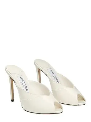 JIMMY CHOO Brigitte 100 Mule Pumps - Latte