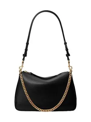 Tory Burch Perry Leather Shoulder Bag - Black