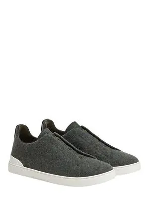 Zegna Triple Stitch Oasi Cashmere Sneakers Dark Green