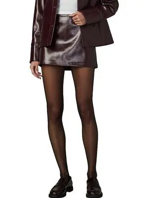 Joe's Jeans Patent Faux Leather Mini Skirt - Bordeaux