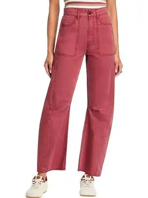 Veronica Beard Sloan High-rise Barrel Jeans - Washed Red Oak
