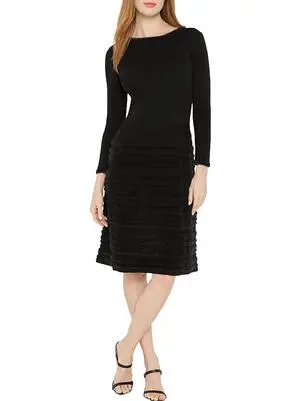 NIC+ZOE All The Trimmings Knit Dress - Black Onyx