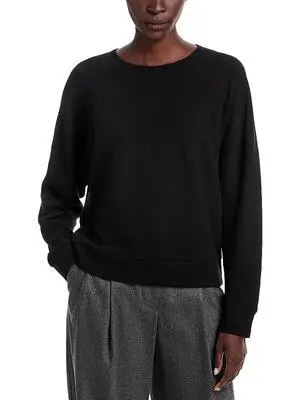Eileen Fisher Cotton Jacquard Crewneck Sweater - Black