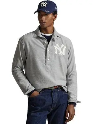 Polo Ralph Lauren Yankees Popover Shirt - Grey