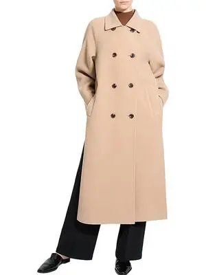 Theory Long Wool & Cashmere Coat - Palomino