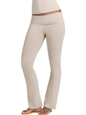 SKIMS Cotton Jersey Foldover Pants - Stone