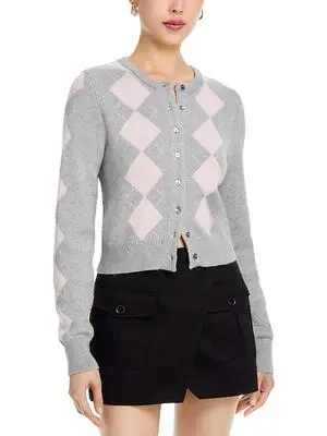 525 America Argyle Cardigan Sweater - Grey Mist Heather