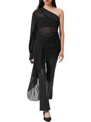 ALLSAINTS Anaya Asymmetrical Top - Black