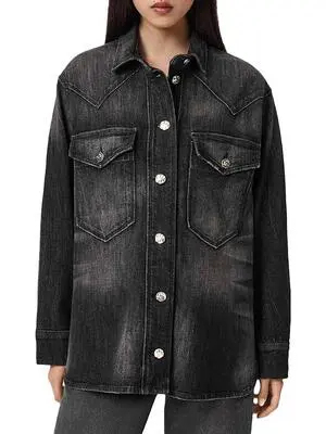 ALLSAINTS Bryn Denim Shirt - Washed Black