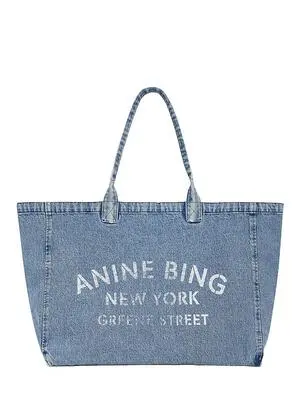 ANINE BING Leo Extra Large Denim Tote
