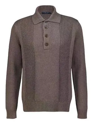 Frescobol Carioca Romano Long-sleeves Polo - Brown