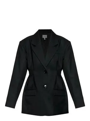 GESTUZ Buttoned Blazer - Black