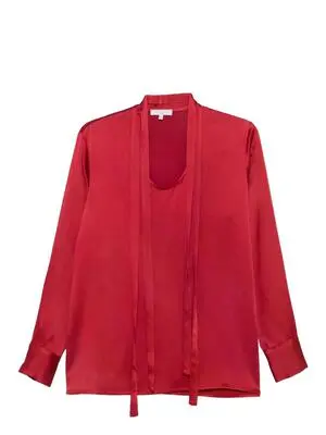 Antonelli Firenze Tie-neck Blouse - Red