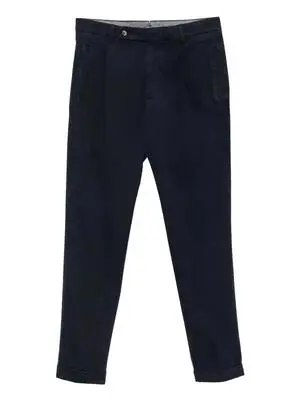 BERWICH Pleated Cuffed Trousers - Blue