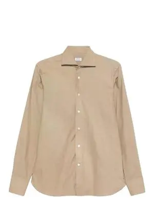 BORRIELLO NAPOLI Buttoned Cotton Shirt - Neutrals