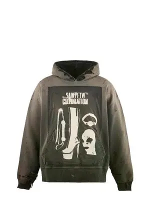 SAINT MXXXXXX Graphic Hoodie - Black