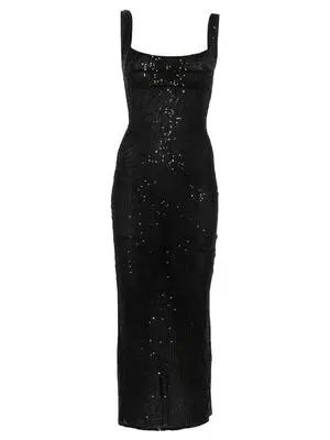 ATU BODY COUTURE Sequinned Midi Dress - Black