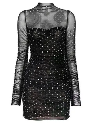 Retrofete Cossette Embellished Mini Dress Black