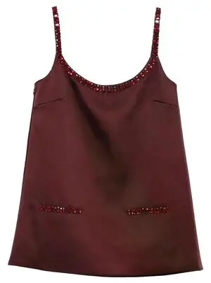 Retrofete Reilly Embellished Mini Dress Red