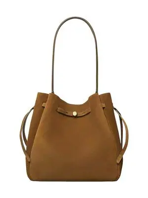 Tory Burch Large Romy Suede Shoulder Bag - Brown