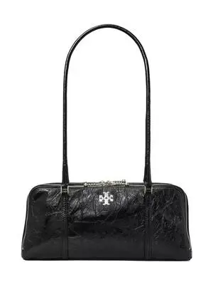 Tory Burch Crinkle-leather Shoulder Bag - Black