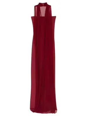 ATU BODY COUTURE Halterneck Side-slit Gown - Red