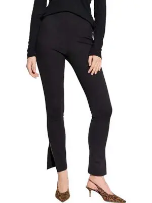 ANINE BING Split-cuff Trousers - Black