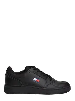 Tommy Hilfiger Perforated Detail Low Top Sneakers - Black