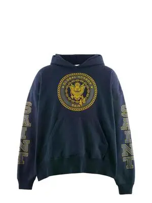SAINT MXXXXXX Printed Hoodie - Blue