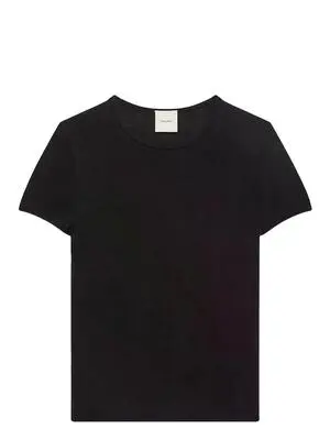 Calvin Klein Short-sleeve Fine Knit Top - Black