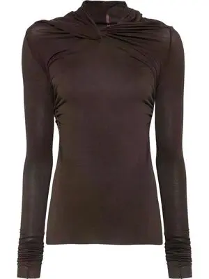Rick Owens Twisted Long-sleeve Top - Brown