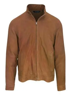 Peter Millar Suede Zip-up Jacket - Brown