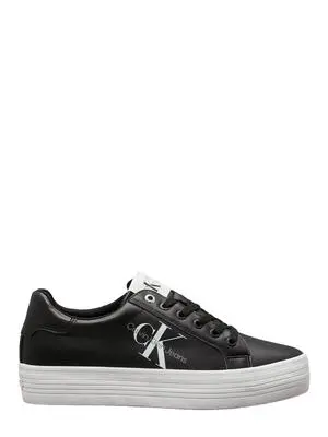 Calvin Klein Logo-print Platform Sneakers - Black