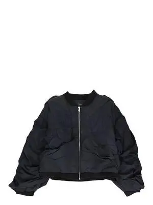 WHO DECIDES WAR BY EV BRAVADO Draped Bomber Jacket