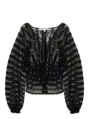 Munthe Remona Sequin-embellished Blouse - Black