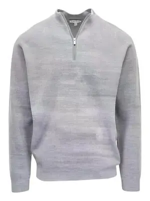 Peter Millar Half-zip Long Sleeve Sweater - Grey