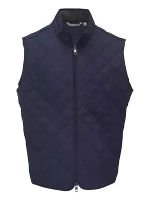 Peter Millar Quilted Diamond-pattern Gilet - Blue