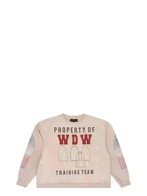 WHO DECIDES WAR BY EV BRAVADO Crew-neck Long-sleeve Sweatshirt - Neutrals