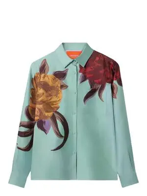 La DoubleJ Floral Print Shirt - Blue