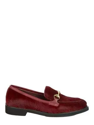 VIOLA RICCI Horsebit Loafers - Red