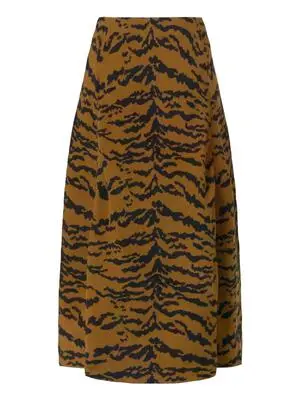 ESSENTIEL ANTWERP Tiger-Print A-Line Skirt